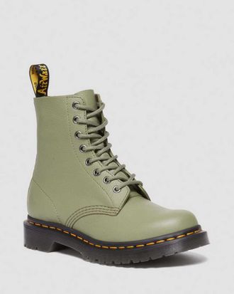 Dr. Martens 1460 Pascal Virginia Leder Schn&uuml;rstiefel in Gr&uuml;n, Gr&ouml;&szlig;e: 36