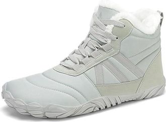 Mishansha Bottes pour Femme Hiver Bottine Homme Neige Botte Fourrée Boots Hiver Chaudes Chaussures Minimaliste Antidérapante Barefoot Bottines Randonnee Vert Cl