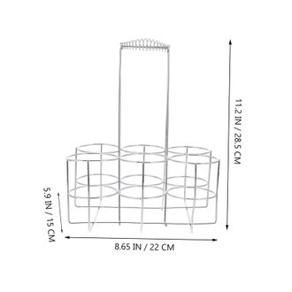 NUOBESTY Edelstahl Bierflaschentr&auml;ger Flaschenkorb mit Tragegriff Kompakter Stabiler Bierhalter f&uuml;r Flaschenaufbewahrung und Transport Praktisches Getr&auml;nkerega