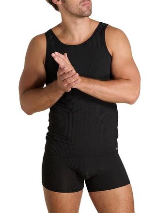 Bruno Banani Herren Tanktop schwarz Viskose unifarben