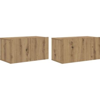vidaXL Vidaxl - TV-Schränk 2 pcs Braun 60 x 30 x 30 cm Holzwerkstoff