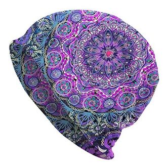 Generic Casquette De Crâne À Revers Mandala damour Bonnet Thermo Mode Unisexe Bonnet pour Randonnée lescalade Décontractée