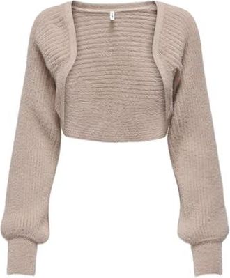 Only Onlamanda Ls Boléro KNT Cardigan, Taupe, L Femme