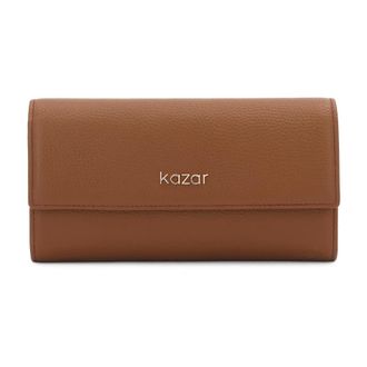 Kazar Femme, Accessoires, Brun, Taille: ONE Size Portefeuille en cuir rectangulaire avec rabat