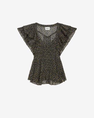 Isabel Marant Haut Madrana - Femme - Noir D&eacute;lav&eacute; - Taille 34 - Marant &Eacute;toile