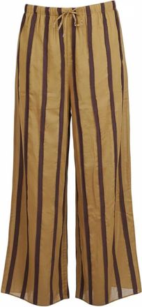 Ni&ugrave; Niu, Femme, Pantalons, Brun, Taille: 38 FR Pantalon &agrave; Appliqu&eacute;s Ray&eacute;s