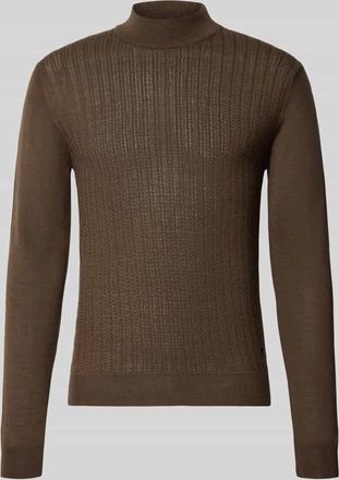 Manuel Ritz Pullover aus Wolle mit Strukturstrick