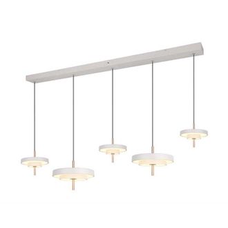 Trio Lampe suspendue pour salle &agrave; manger, LED, hauteur r&eacute;glable, intensit&eacute; variable, CCT, gris