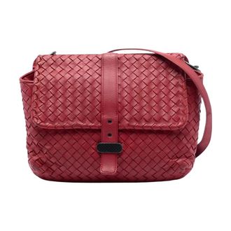 Bottega Veneta Pre-owned Vintage Woven Leather Crossbody Bag - - Pre-owned - Damen - Rot - ONE SIZE