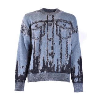 Diesel Blauer Strick Rundhals Pullover - - Knitwear - Herren - Blau - M
