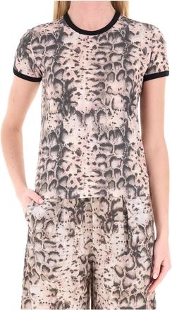 Pinko Pinko, Femme, Tops, Multicolore, Taille: 40 FR T-shirt &agrave; Manches Courtes et Col Rond