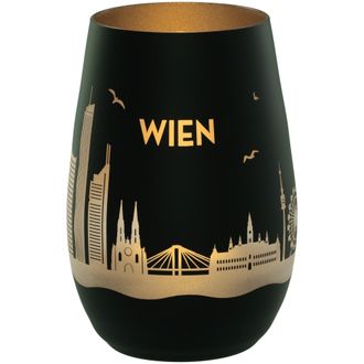 Goodtimes Windlicht Wien Skyline (Schwarz & Silber)