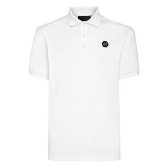 Philipp Plein Slim Fit Polo shirt SS - - Tops - Herren - Wei&szlig; - 4XL