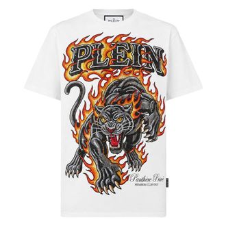 Philipp Plein T-Shirt &agrave; col rond manches courtes - Homme - Tops - Blanc - Taille: 3XL
