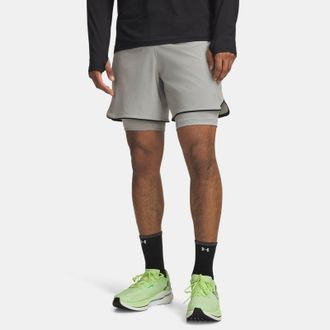 Under Armour Velociti Pro 2-in-1-Shorts f&uuml;r Herren Titanium / Reflektierend XXL