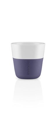 Eva Solo | Espresso Becher | 80 ml | Gut zu halten durch Silikonbeschichtung | Spülmaschinenfest | Violet blue