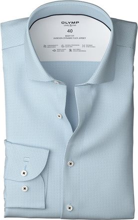 Olymp Level Five, Body Fit, Dynamic Flex Jersey-Hemd mit Kleinmuster in