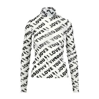 Philosophy di Lorenzo Serafini Stretch T&uuml;ll-Rollkragenoberteil - - Tops - Damen - Schwarzk - S