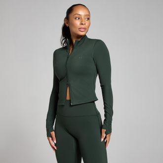 MyProtein MP Damen Tempo Crop-Jacke - Dunkles Smaragdgr&uuml;n - M