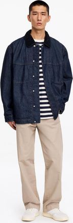 Arket Jeansjacke Im Railway-Stil -Blau