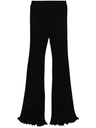 Paco Rabanne pantalon à design nervuré - Noir