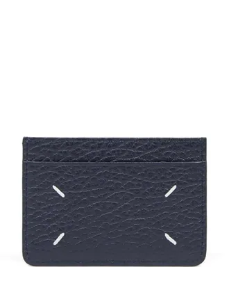 Maison Margiela porte-cartes en cuir - Bleu