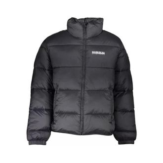Napapijri Schwarze Polyamid Herrenjacke - - Jackets - Herren - Schwarzk - 3XL