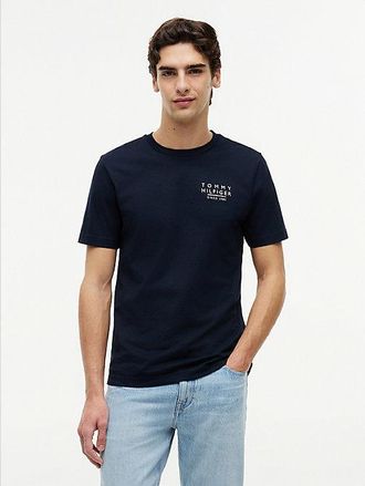 Tommy Hilfiger T-shirt en jersey &agrave; drapeau ondul&eacute; au dos