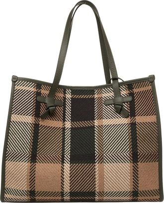Gianni Chiarini Shopper - Shopper with check pattern - Gr. unisize - in Grün - für Damen