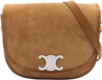 Celine Sac bandouli&egrave;re en daim Pre-owned - Femme - Pre-owned - Brun - Taille: ONE Size