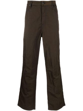ECKHAUS LATTA pantalon droit à effet froissé - Vert