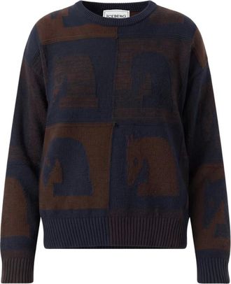 Iceberg Rundhals-Pullover - - Knitwear - Damen - Mehrfarbig - S