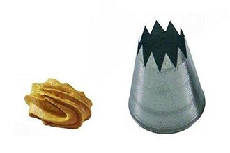 Silikomart Silikomart 43.395.99.0000 BS118 - STAR STAINLESS STEEL TIPS FOR PIPING BAG ø 4mm, Grau