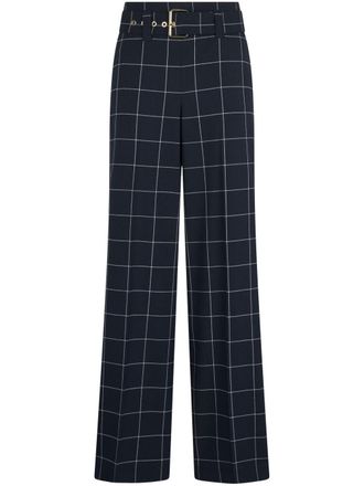 Liu Jo pantalon de costume &agrave; carreaux - Bleu