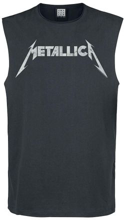 Metallica Amplified Collection - Logo M&auml;nner Tank-Top Charcoal M