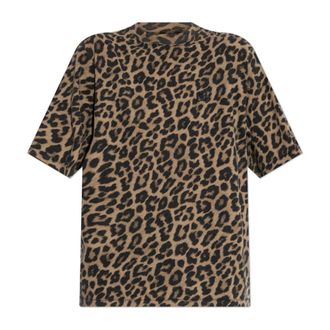 Anine Bing Tier Effekt T-Shirt - - Tops - Damen - Braun - XS