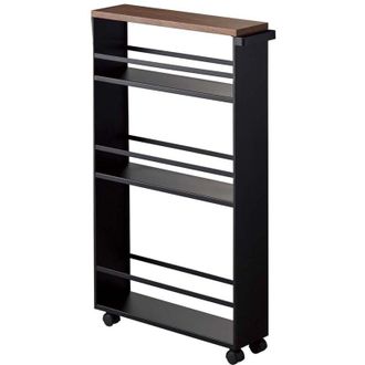 Yamazaki Tableware Desserte de cuisine en métal et bois Tower