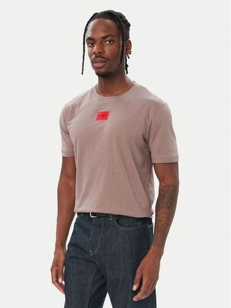 HUGO BOSS T-Shirt Diragolino212 50447978 Braun Regular Fit