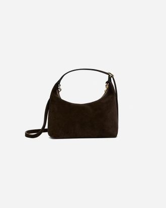 Arket Tasche Aus Spaltvelours -Braun