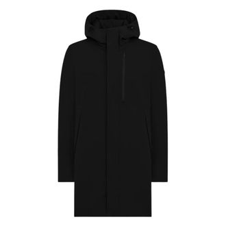 Duno Schwarze Milit&auml;rstil Parka Jacke - - Coats - Herren - Schwarzk - 2XL