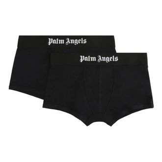Palm Angels Homme, Sous-v&ecirc;tements, Noir, Taille: XL Lot de deux boxers en coton