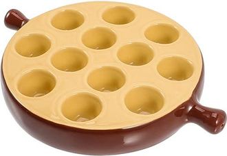 BESTONZON Plat DEscargots Casseroles Pour Four Plaque De Cuisson En C&eacute;ramique Assiettes En C&eacute;ramique Plateau De Service De Fruits De Mer Vinaigre De X&eacute;r&egrave;s L&egrave;che