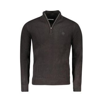 North Sails Schwarzer Nylon-Halbzip-Sweater - - Knitwear - Herren - Schwarzk - S