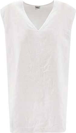 Aspesi Femme, Tops, Blanc, Taille: 36 FR Top sans manches &agrave; encolure en V