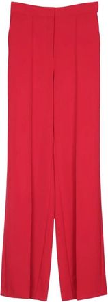Elisabetta Franchi Pantalon en cr&ecirc;pe l&eacute;ger - Femme - Pantalons - Rouge - Taille: 40 FR