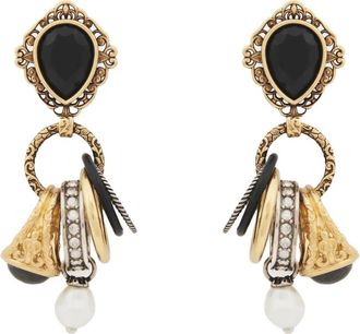 Chloé Femme, Accessoires, Jaune, Taille: ONE Size Ensemble de bijoux dorés avec marbre