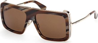 Max Mara Jean Sonnenbrille - - Accessories - unisex - Braun - 57 MM