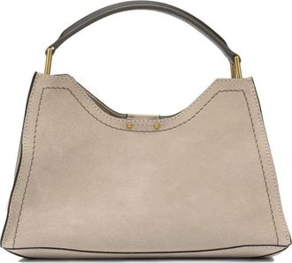 Gianni Chiarini Hobo Bags - Spacious Beige Leather Shoulder Bag With Gold-Tone - Gr. unisize - in Beige - f&uuml;r Damen