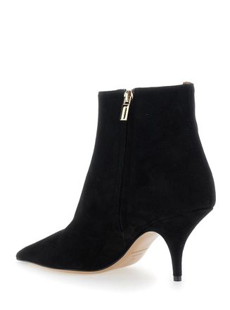 Ferragamo Womens Black Ankle Boots With Cut-Out Detail Goat