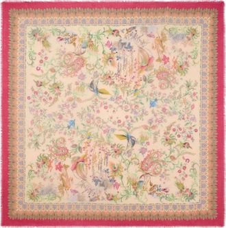 Etro Femme, Accessoires, Multicolore, Taille: ONE Size Ch&acirc;le en m&eacute;lange de cachemire avec motif de flore et de faune